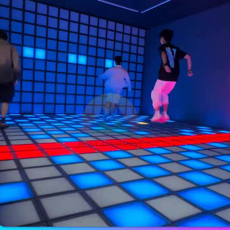China New Arrival jump grids interactive game activate games led floor ...